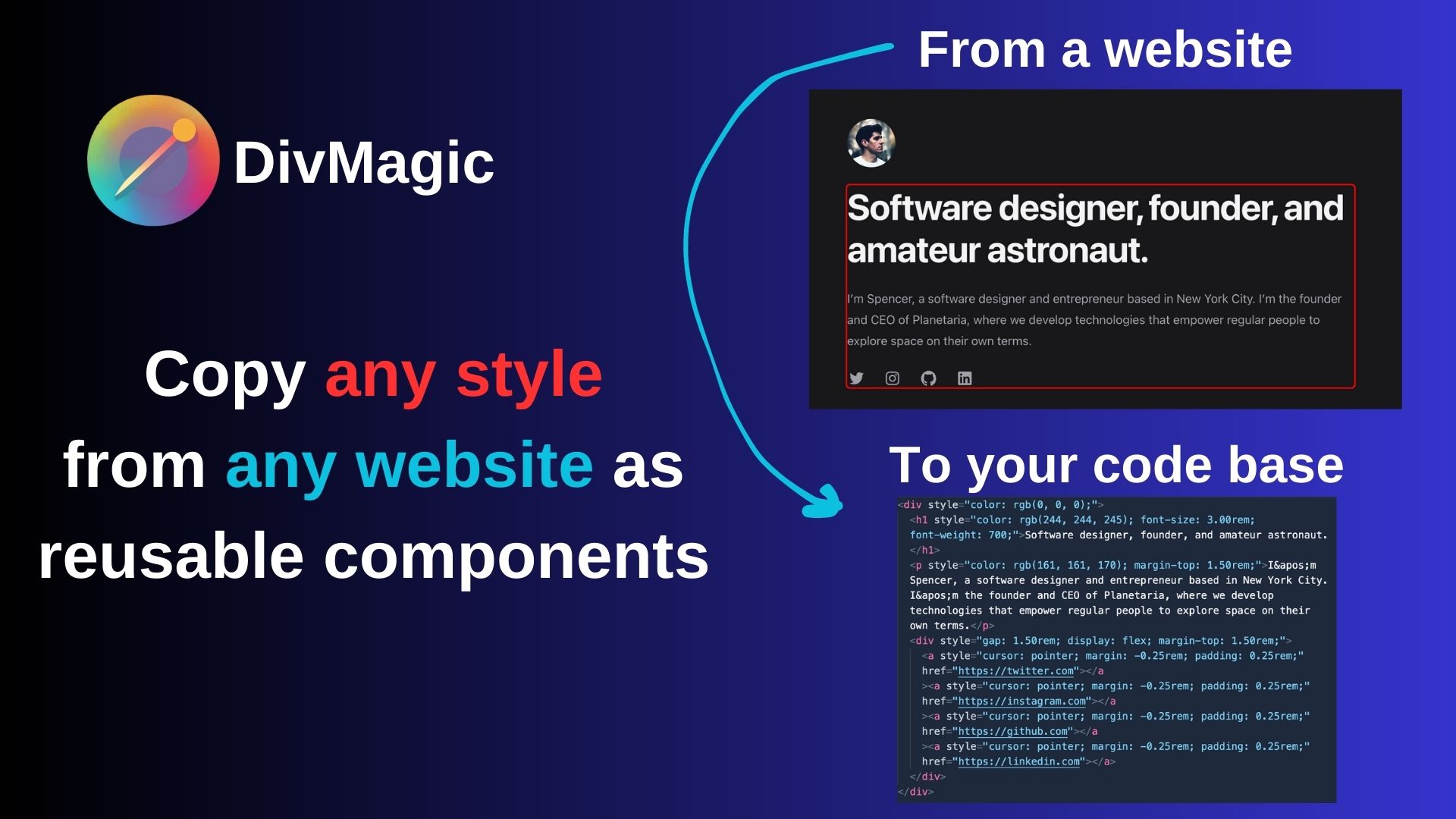 Copy design from any website - copy any style from any website into reusable components and ...